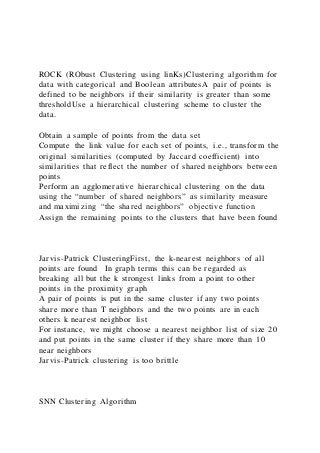 Data MiningCluster Analysis Advanced Concepts and | PDF