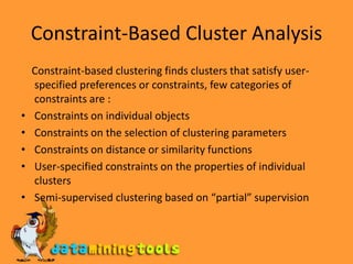 Data Mining: clustering and analysis | PPTX