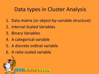 Data Mining: clustering and analysis | PPT