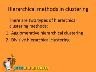Data Mining: clustering and analysis | PPTX