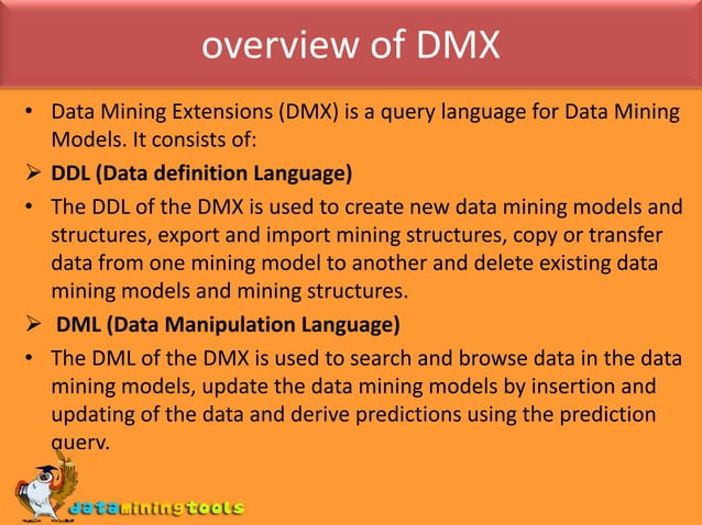 MS SQL SERVER: Data mining concepts and dmx | PPTX