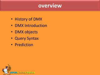 MS SQL Server: Data mining concepts and dmx | PPTX