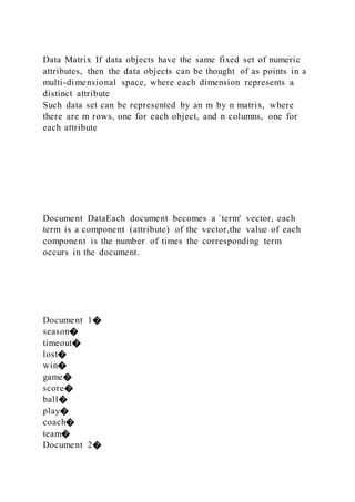 Data Mining DataLecture Notes for Chapter 2Introduc | DOCX