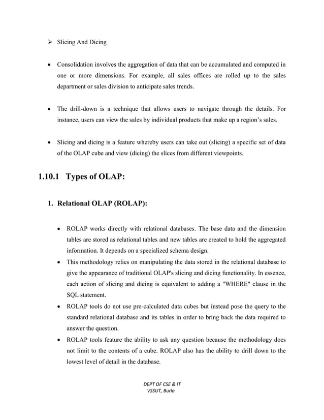 Data Mining & Data Warehousing Lecture Notes | PDF
