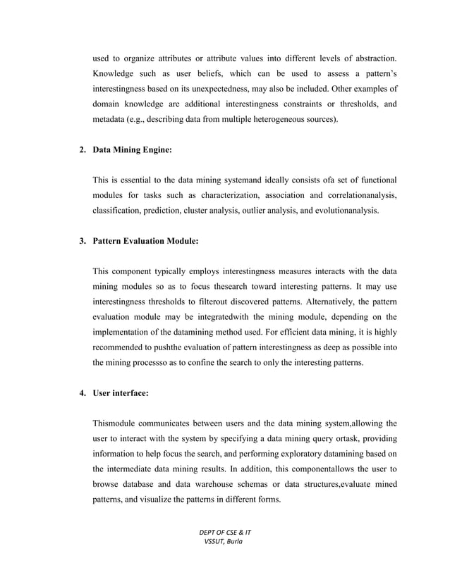 Data Mining & Data Warehousing Lecture Notes | PDF