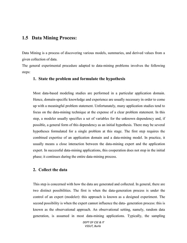 Data Mining & Data Warehousing Lecture Notes | PDF