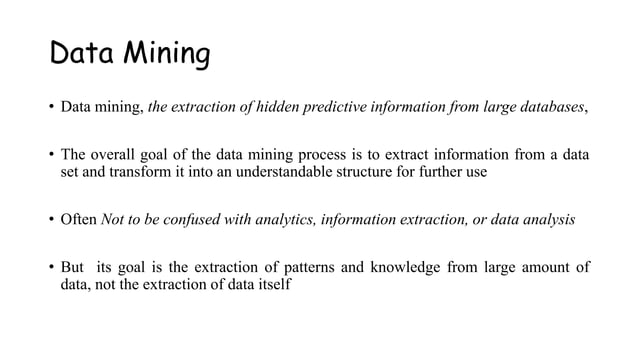 Data mining & data warehousing (ppt) | PDF | Databases | Computer Software and Applications