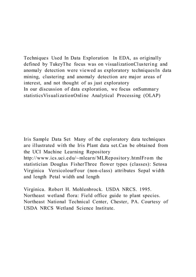 Data Mining Exploring DataLecture Notes for Chapter 3 | PDF
