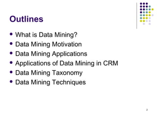 Datamining for crm | PPT | Databases | Computer Software and Applications