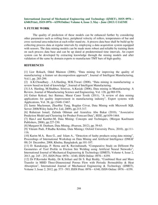 Data mining for knowledge discovery and quality improvement of tmt bar ...