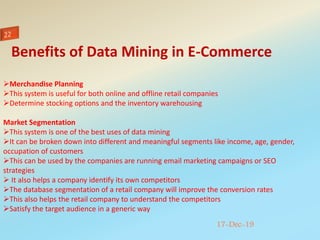 Data mining in e commerce | PPTX
