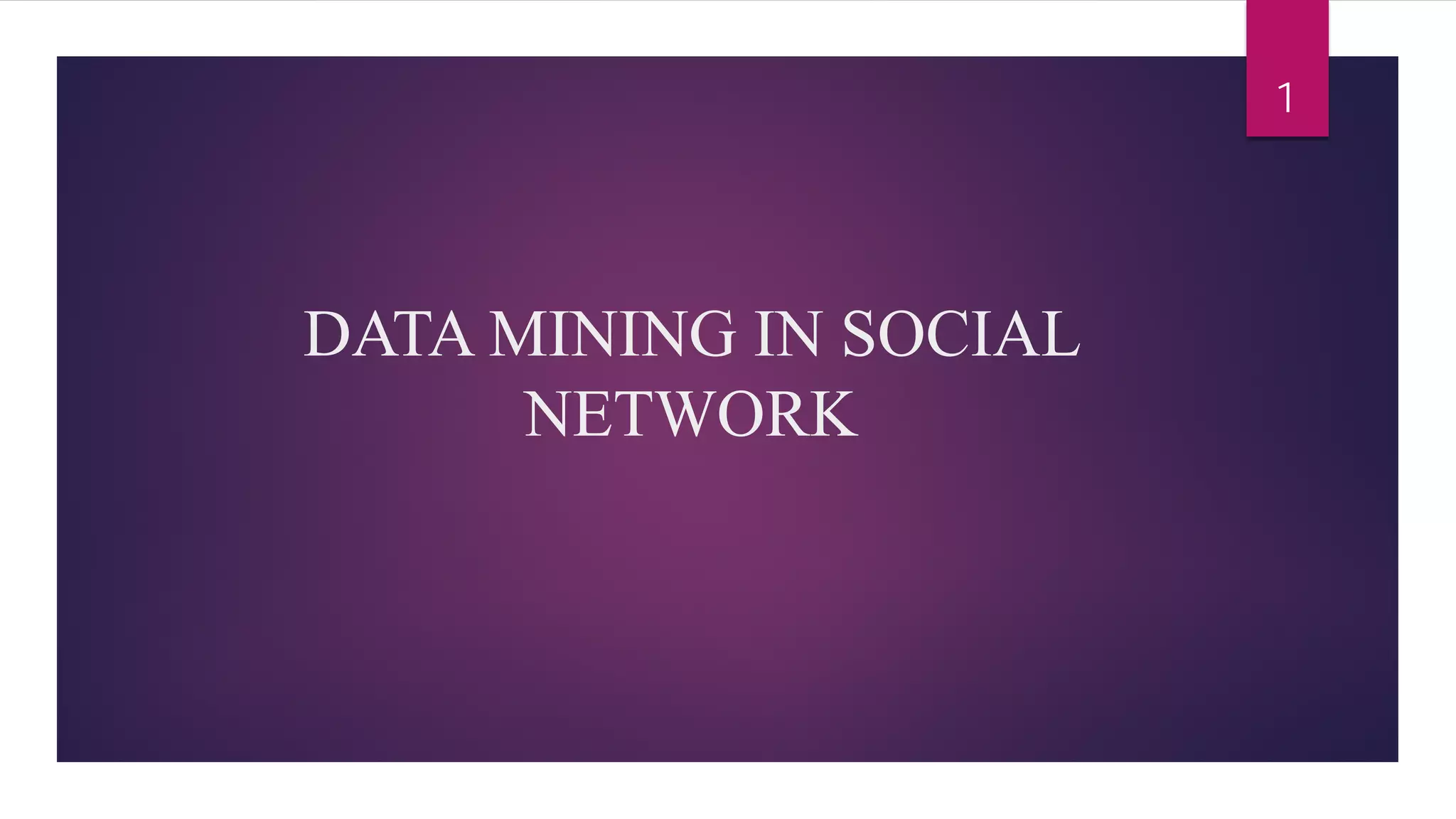 Data mining in social network | PDF