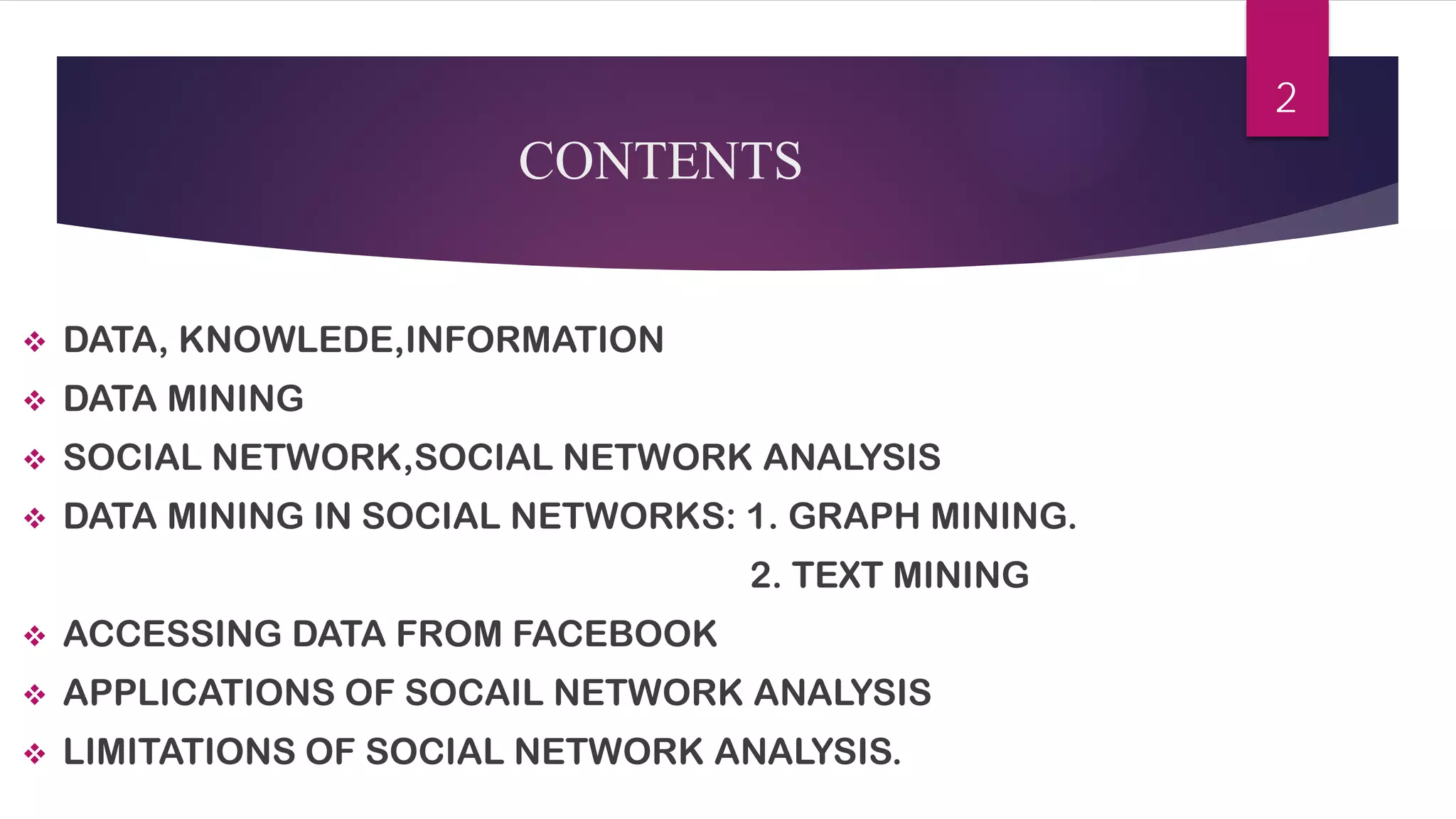 Data mining in social network | PDF