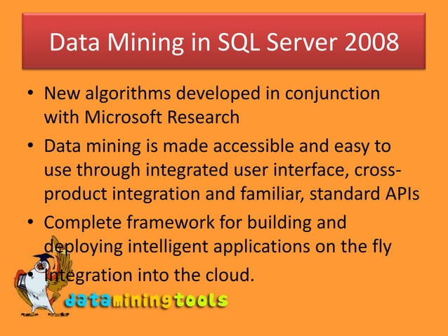 Ms Sql Server Datamining Introduction Pptx Databases Computer