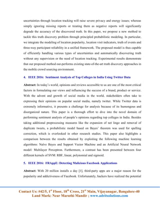 Data mining java titles adrit solutions | PDF