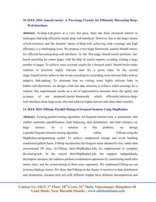 Data mining java titles adrit solutions | PDF