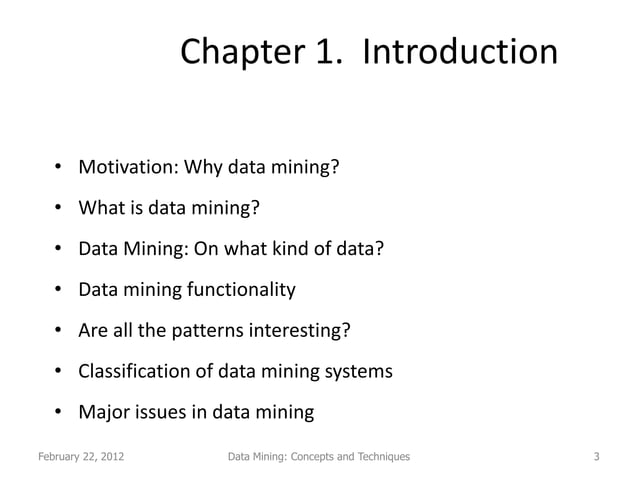 Data mining (lecture 1 & 2) conecpts and techniques | PPT