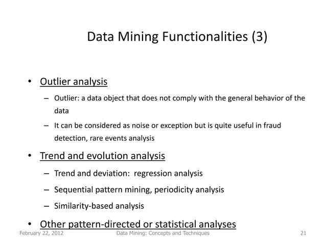 Data Mining Lecture 1 And 2 Conecpts And Techniques