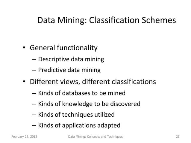 Data Mining Lecture 1 And 2 Conecpts And Techniques