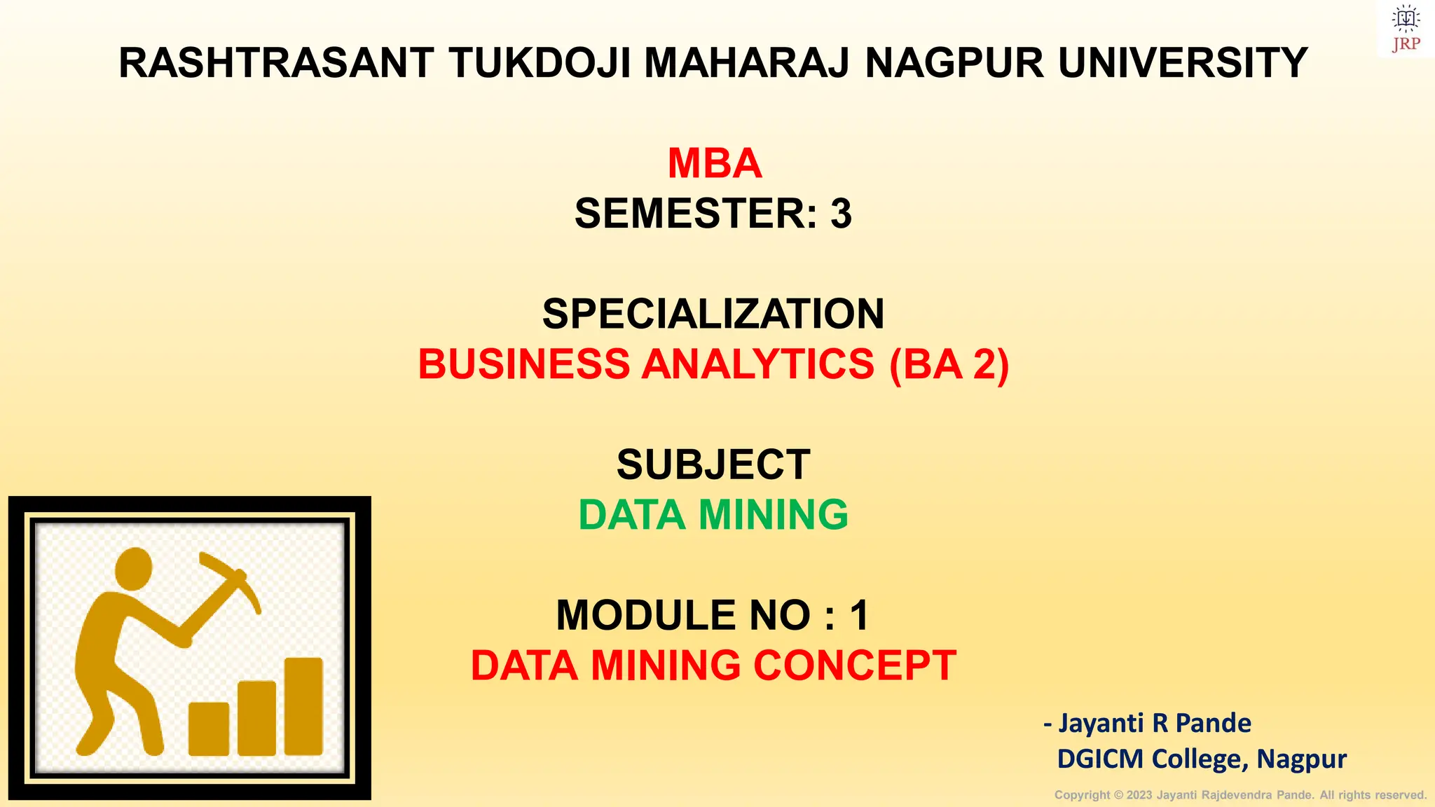 Data Mining Module 1 Business Analytics. | PPT