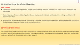 Data Mining Module 1 Business Analytics. | PPT
