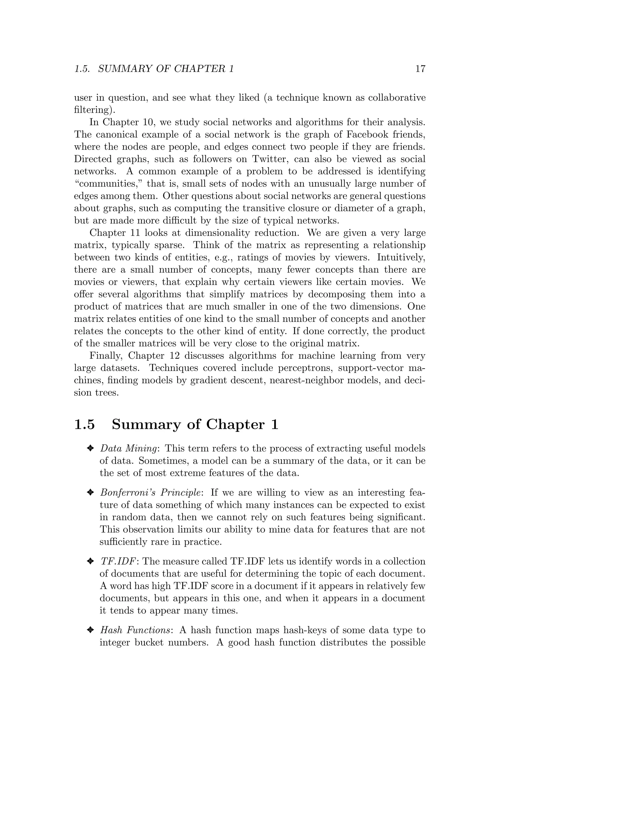 Data mining of massive datasets | PDF