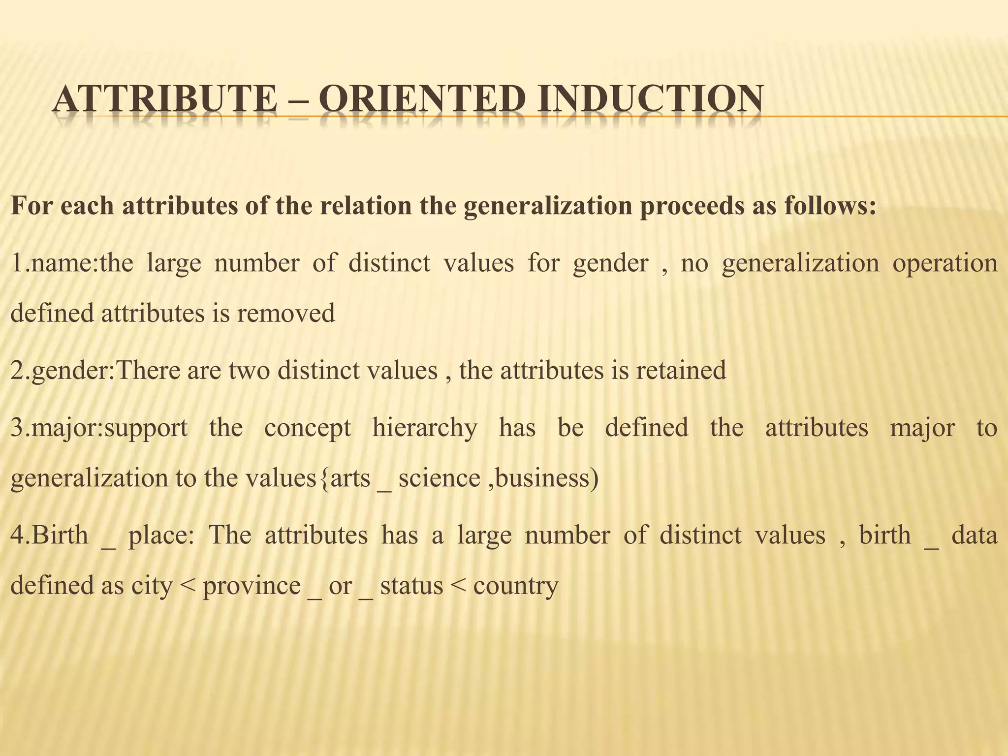 data generalization and summarization | PPTX