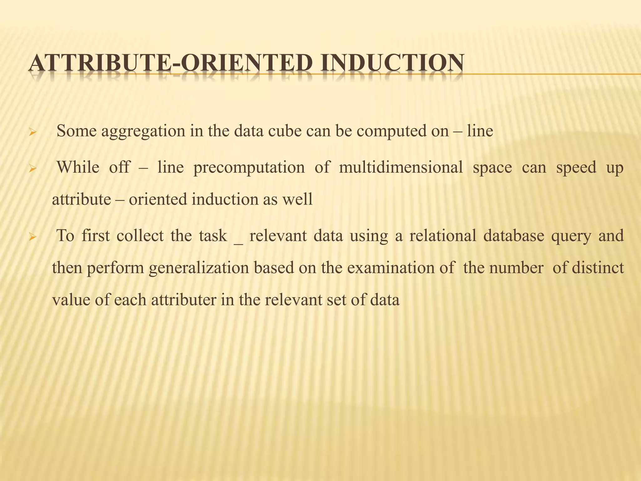 data generalization and summarization | PPTX