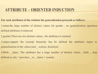 data generalization and summarization | PPTX