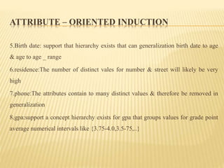 data generalization and summarization | PPTX