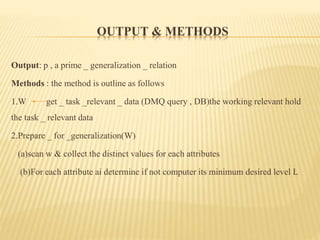 data generalization and summarization | PPTX