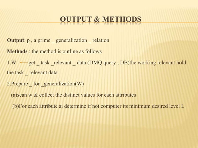 data generalization and summarization | PPTX