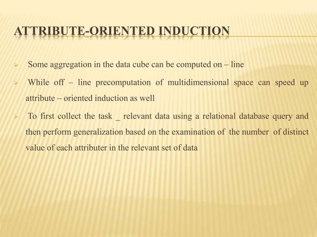 data generalization and summarization | PPTX