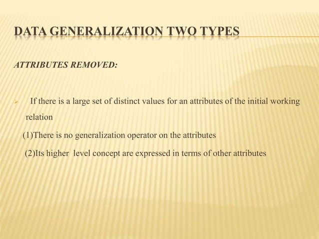 data generalization and summarization | PPTX