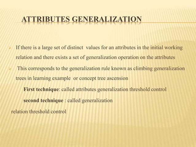 data generalization and summarization | PPTX