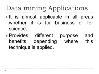 Data mining (prefinals) | PPTX | Databases | Computer Software and Applications