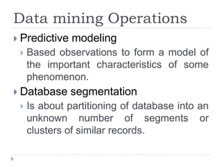 Data mining (prefinals) | PPTX | Databases | Computer Software and Applications