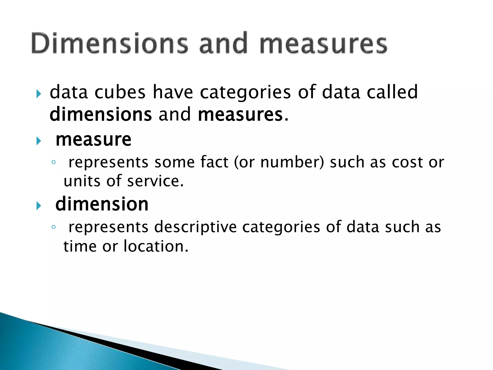 multi dimensional data model | PPTX