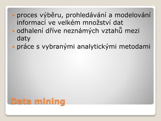 Data mining | PPT