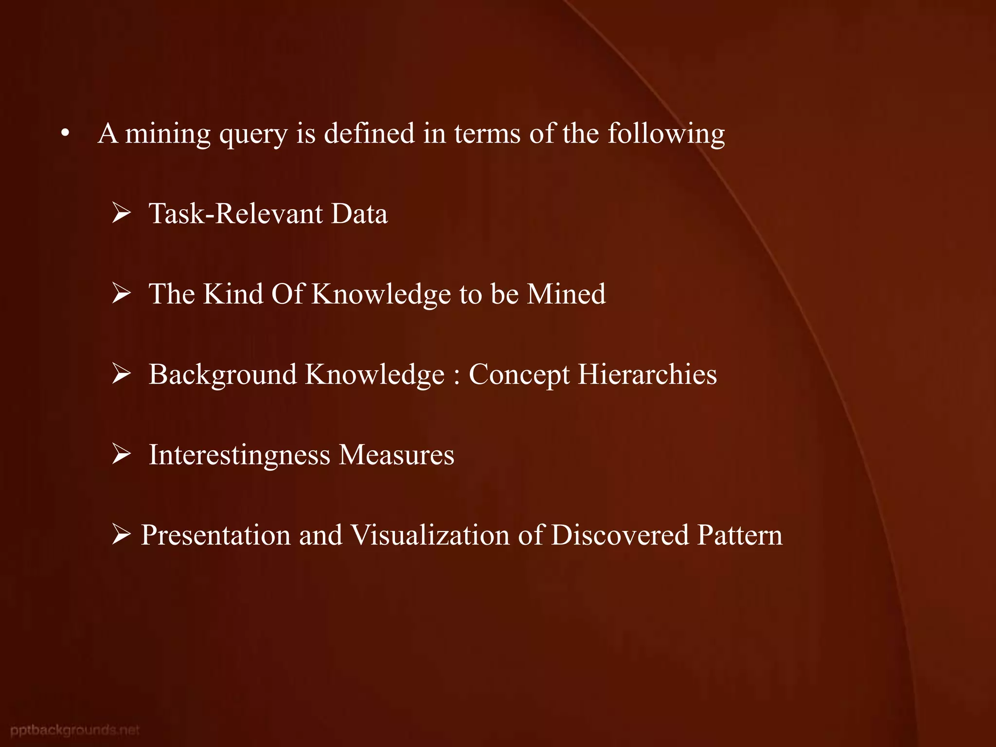 Data mining primitives | PPTX | Databases | Computer Software and Applications