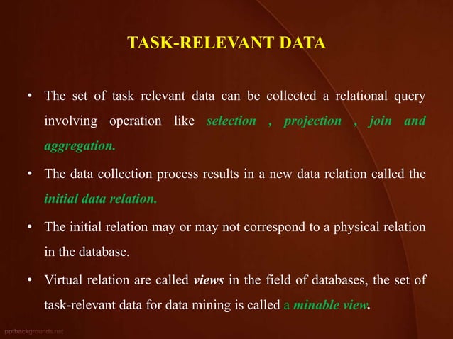 Data Mining Primitives Pptx Databases Computer Software And Applications