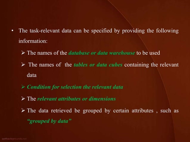 Data Mining Primitives Pptx Databases Computer Software And Applications