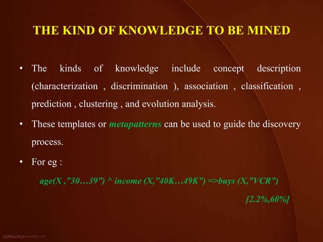Data mining primitives | PPTX | Databases | Computer Software and Applications