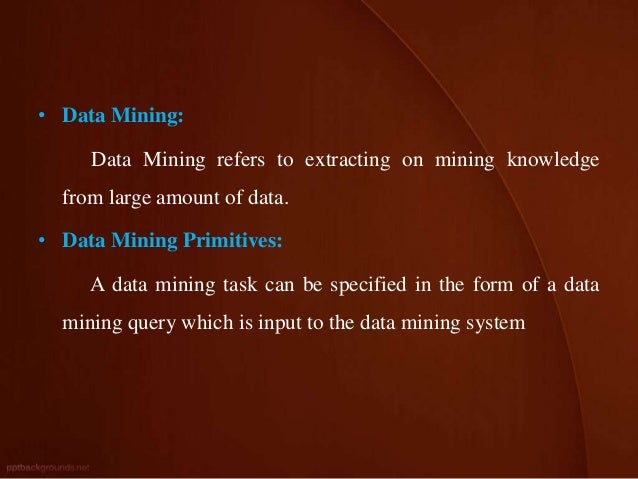 Data mining primitives