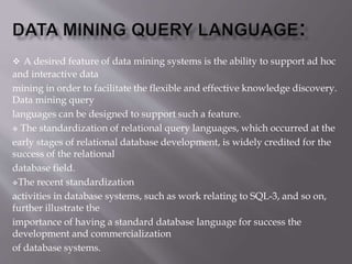 Data mining query language | PPT