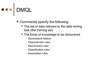 Data mining query languages | PPT