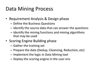Data Mining Scoring Engine development process | PPTX | Computing ...