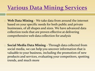 Data mining services | PPT
