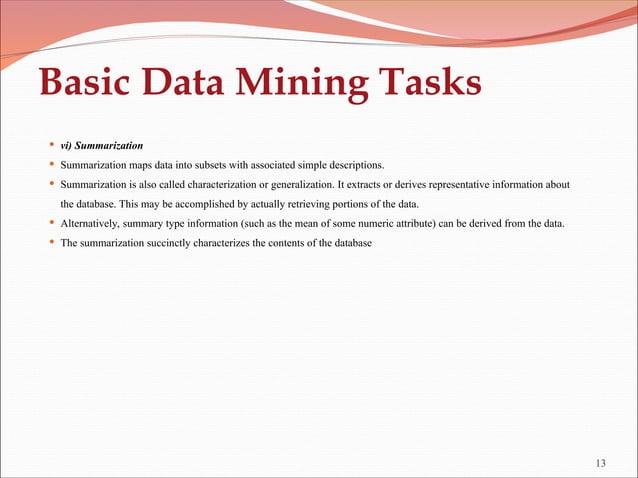 Datamining Tasks by Dr.G.Devika, MTNC, Madurai | PPT