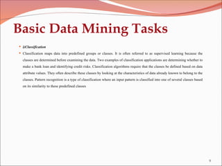 Datamining Tasks by Dr.G.Devika, MTNC, Madurai | PPT